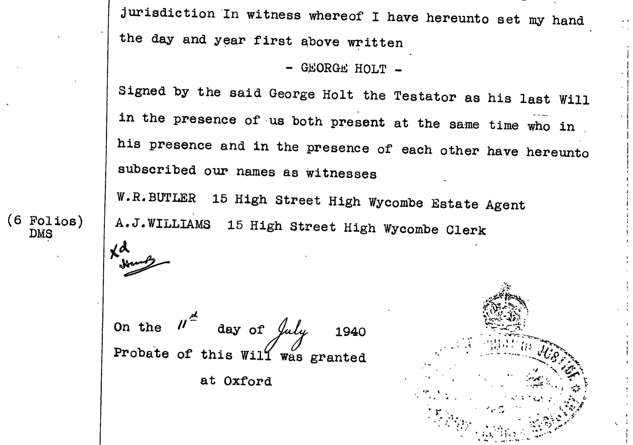 Justice for Wills and Probate Documents: – Holt's Family History Research